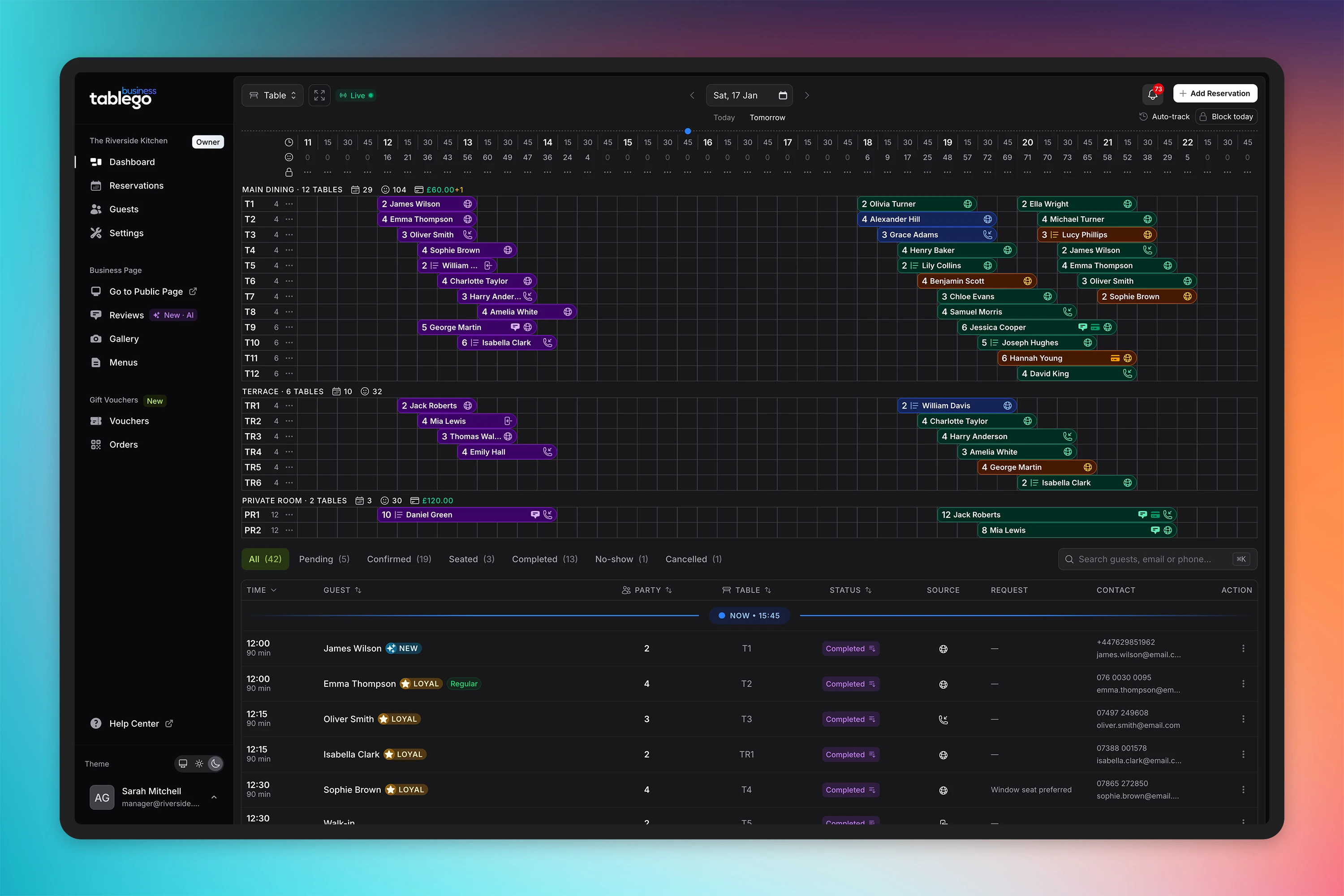 Table Management - TableGo - TableGo Features